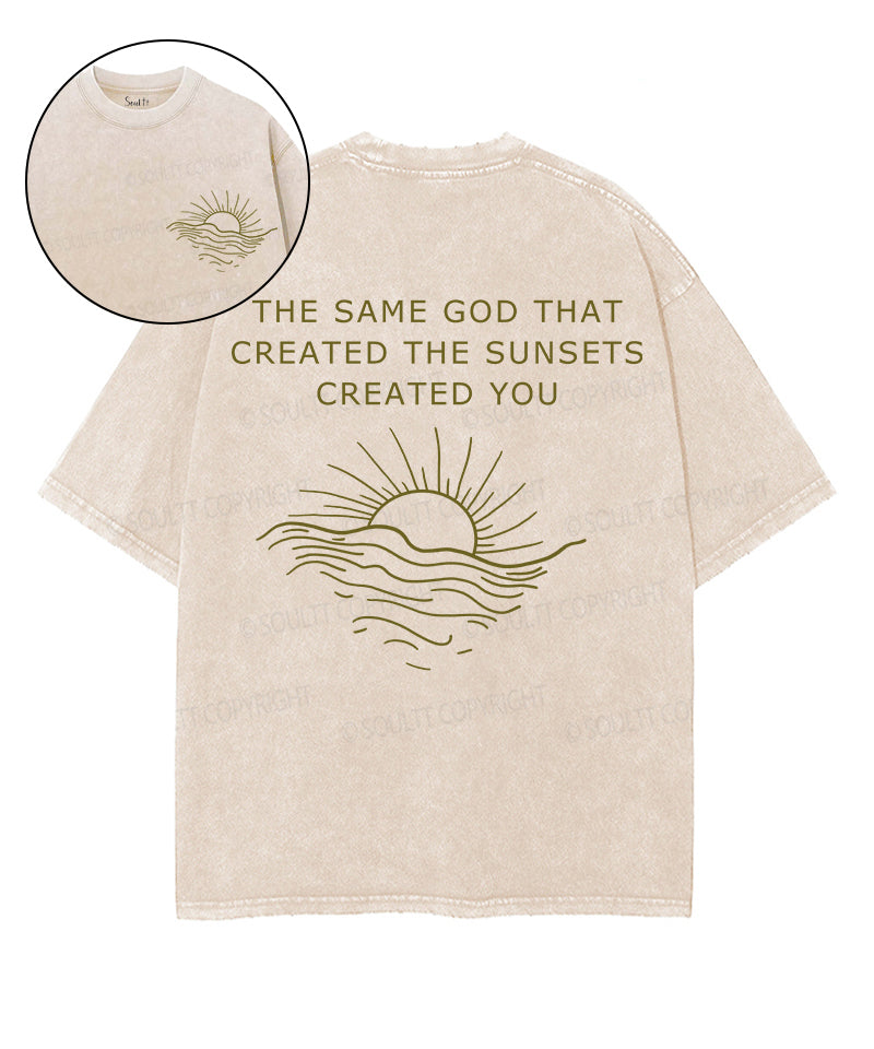 The Same God Double Sided Washed Christian T-shirt – Soultt